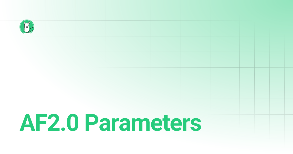AF2.0 Parameters | Alpaca Finance