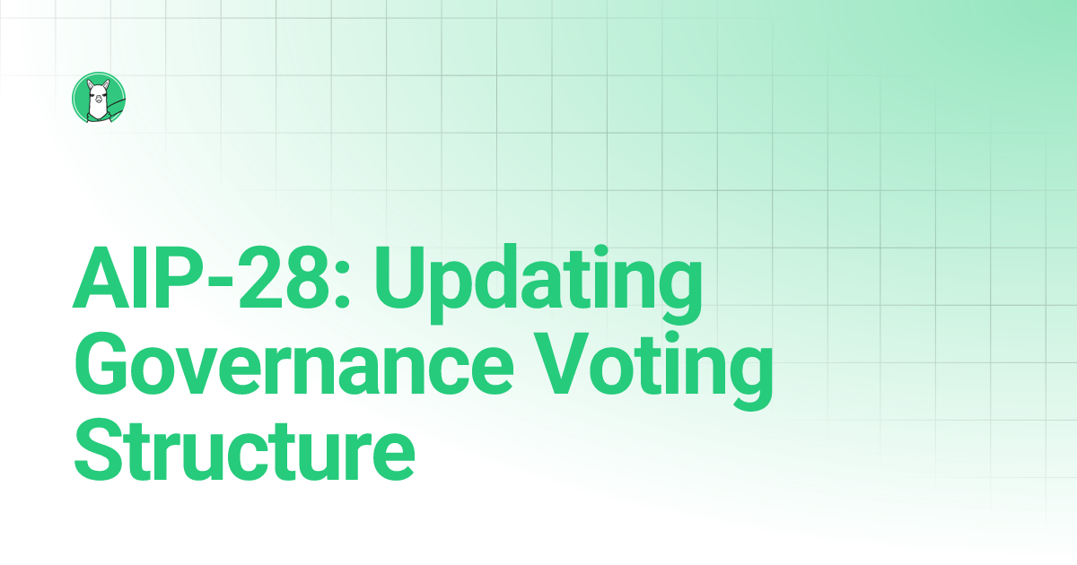AIP-28: Updating Governance Voting Structure | Alpaca Finance